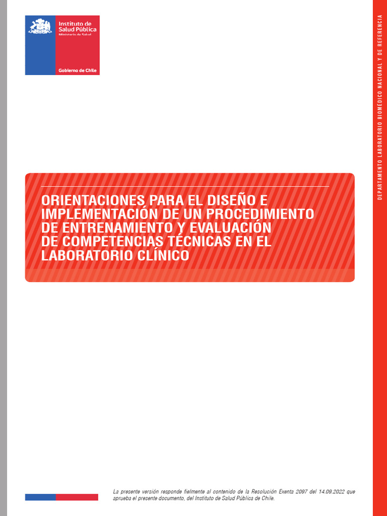 Orientaciones Diseno e Imp. PR Entre. y Eval. Compet. Tecnicas | PDF | Evaluación | Laboratorios