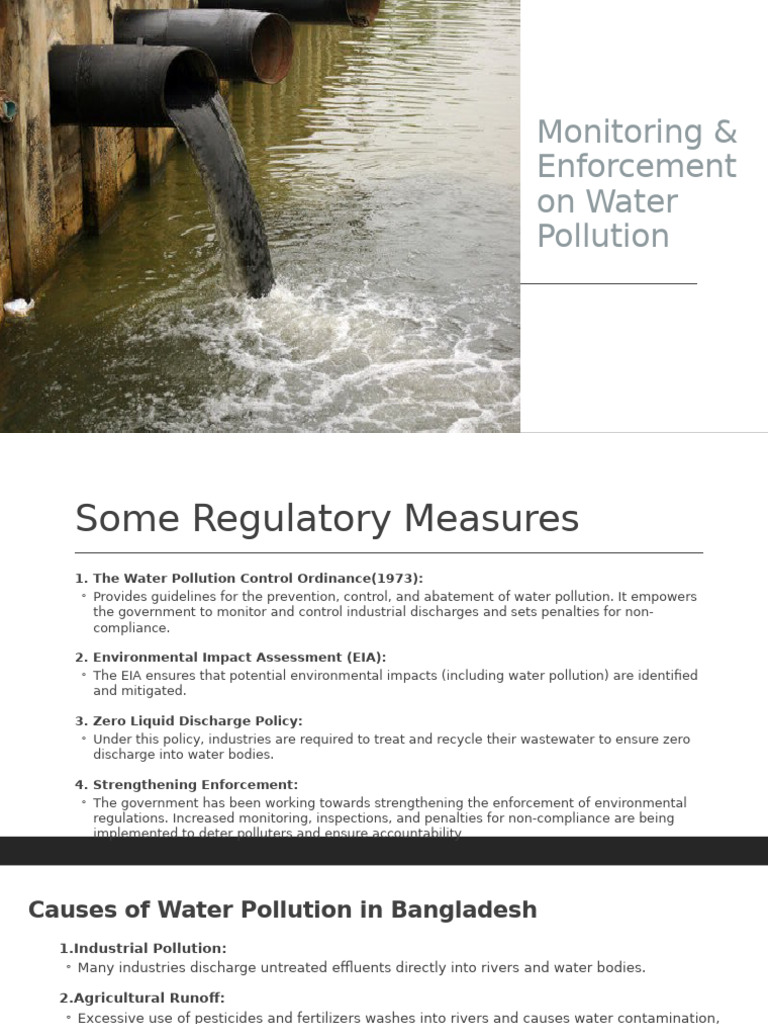 Monitoring & Enforcement On Water Quality and Pollution - Autosaved ...