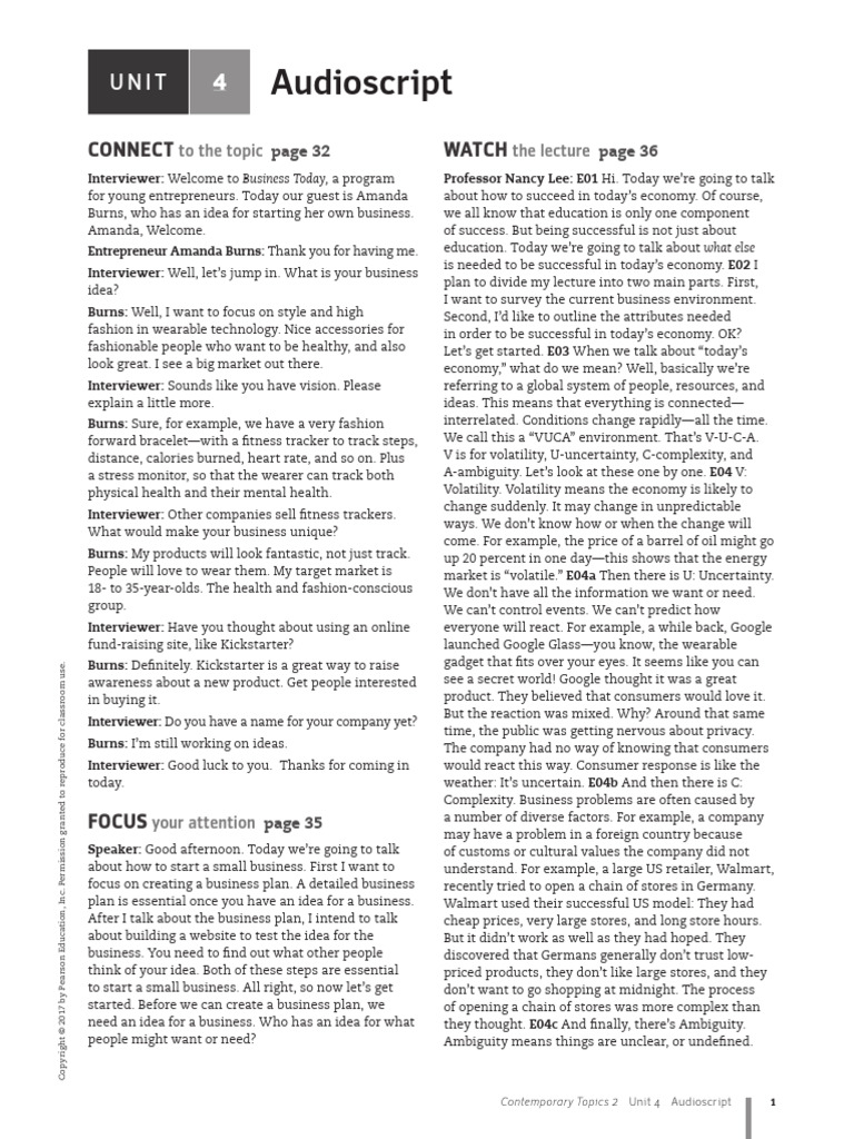 CONT TP LVL2 0808 U04 SB Audio | PDF | Walmart