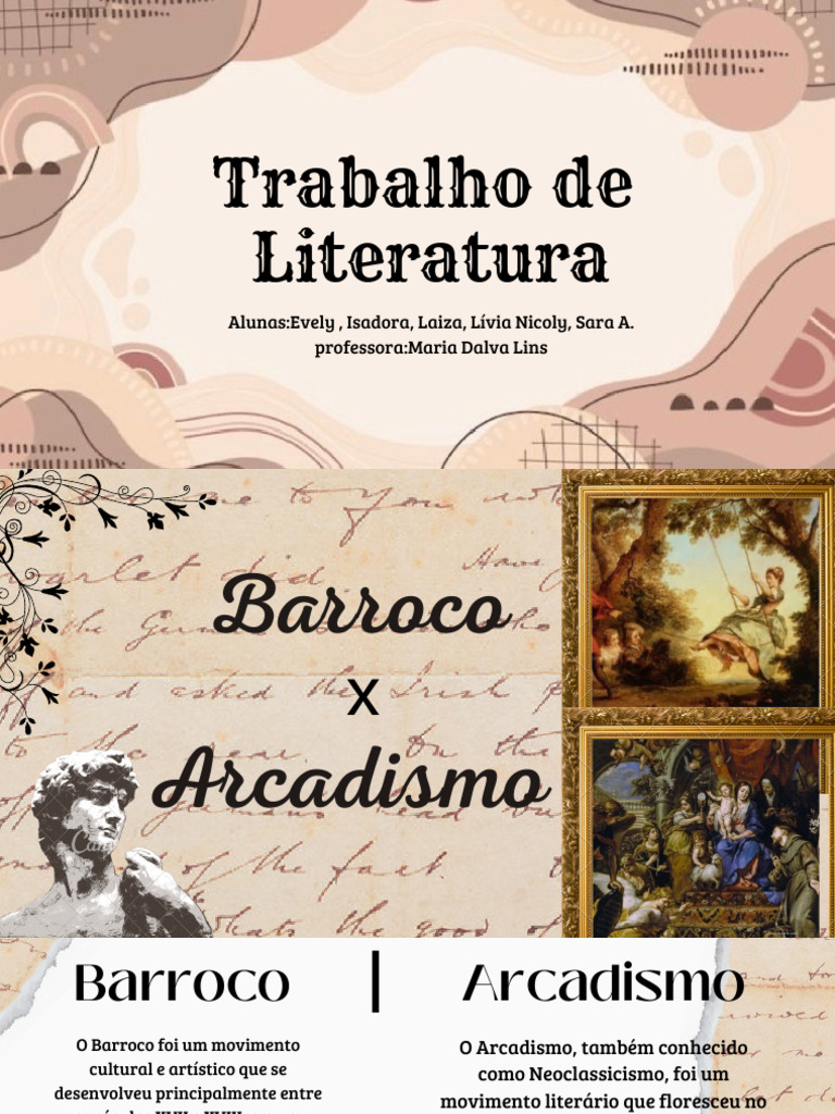 Diferenças entre Barroco e Arcadismo | PDF | Amor | Barroco