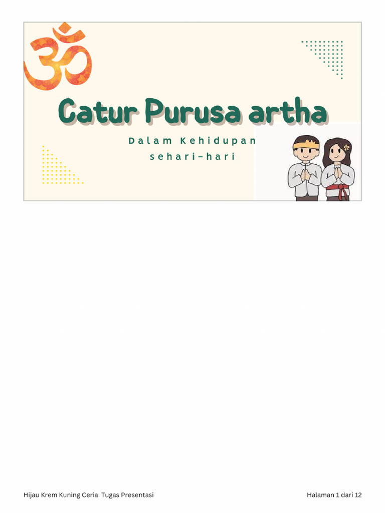Catur Purusa Artha Suci | PDF