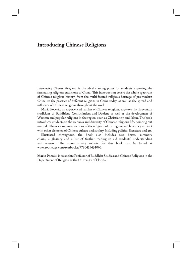 Introducing Chinese Religions | PDF