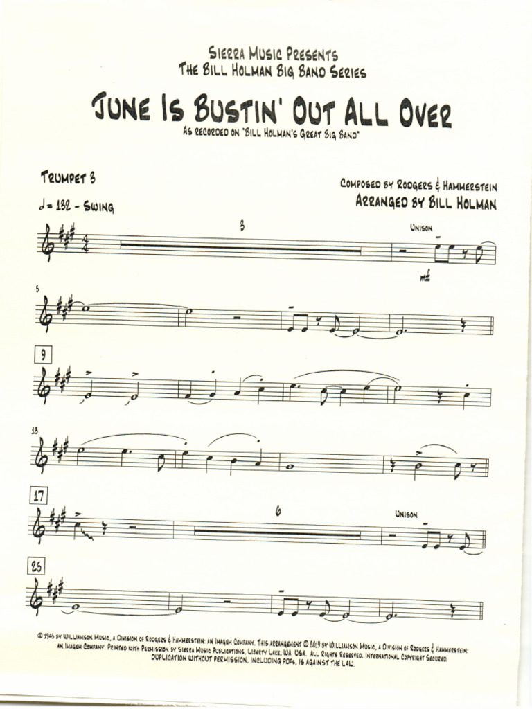 June is Busting Out All Over Trumpet 3 | PDF
