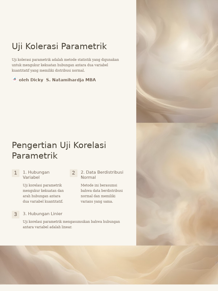 Uji Korelasi Parametrik: Panduan Lengkap | PDF