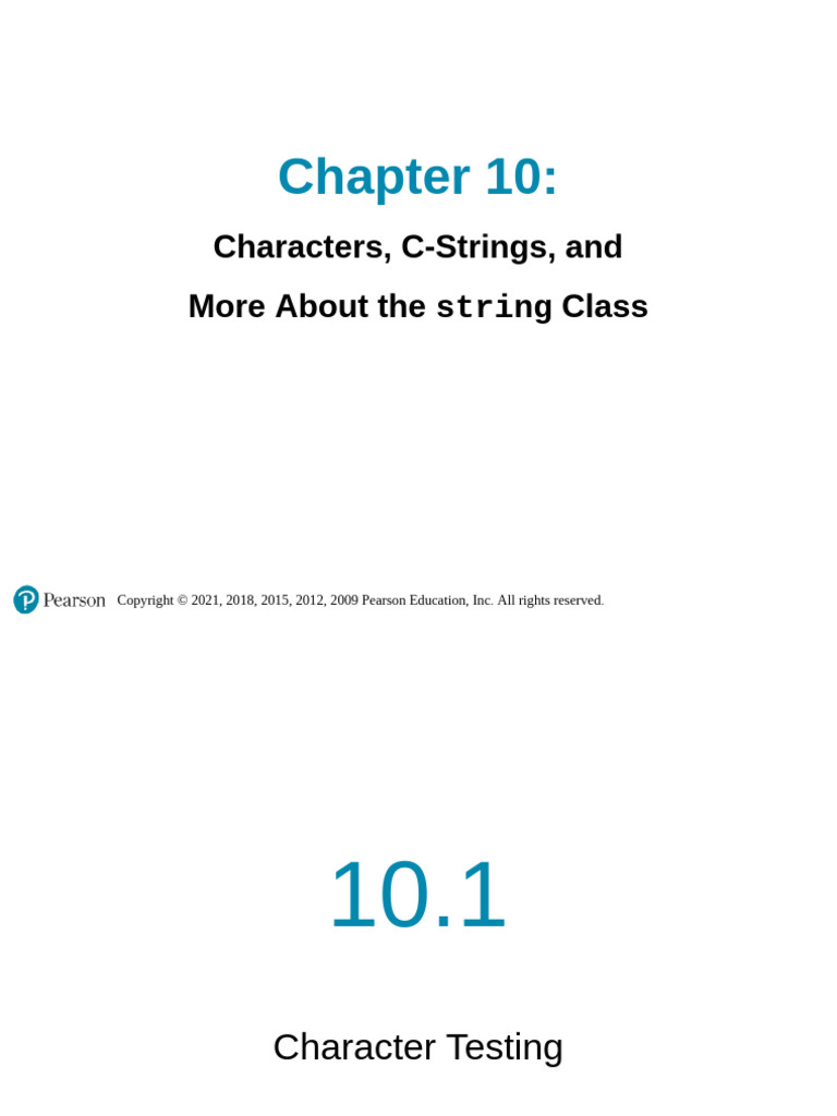 Sow C++ Cso Chapter 10 10e | PDF | String (Computer Science) | Parameter (Computer Programming)