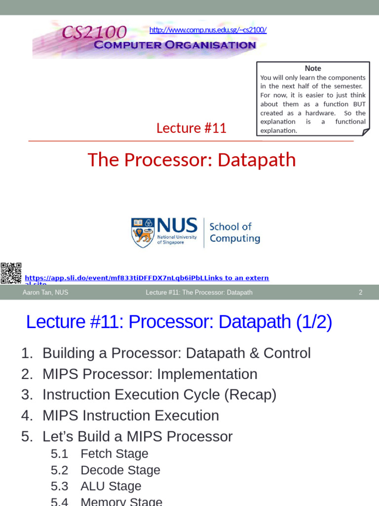 MIPS Processor Datapath Overview | PDF | Central Processing Unit | Computer Engineering