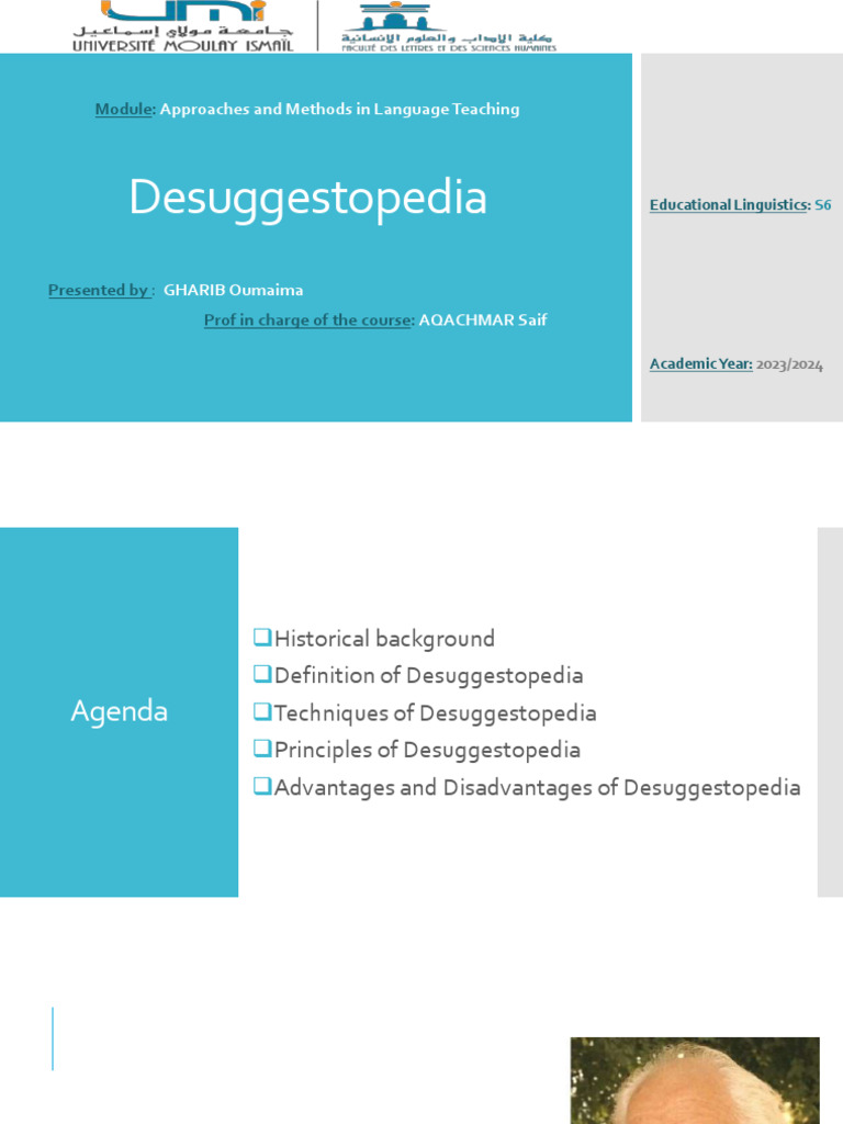 05 Presentation - Dessuggestopedia | PDF | Teachers | Learning