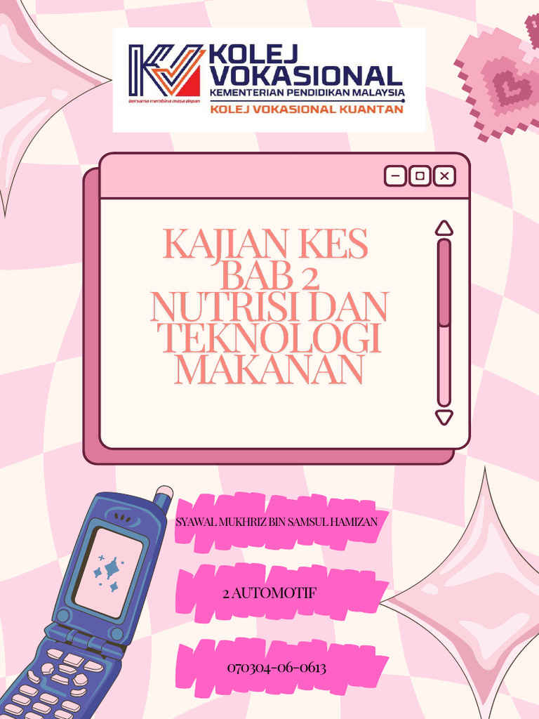 Pink Retro Vintage Portfolio Cover Page A4 Document PDF | PDF