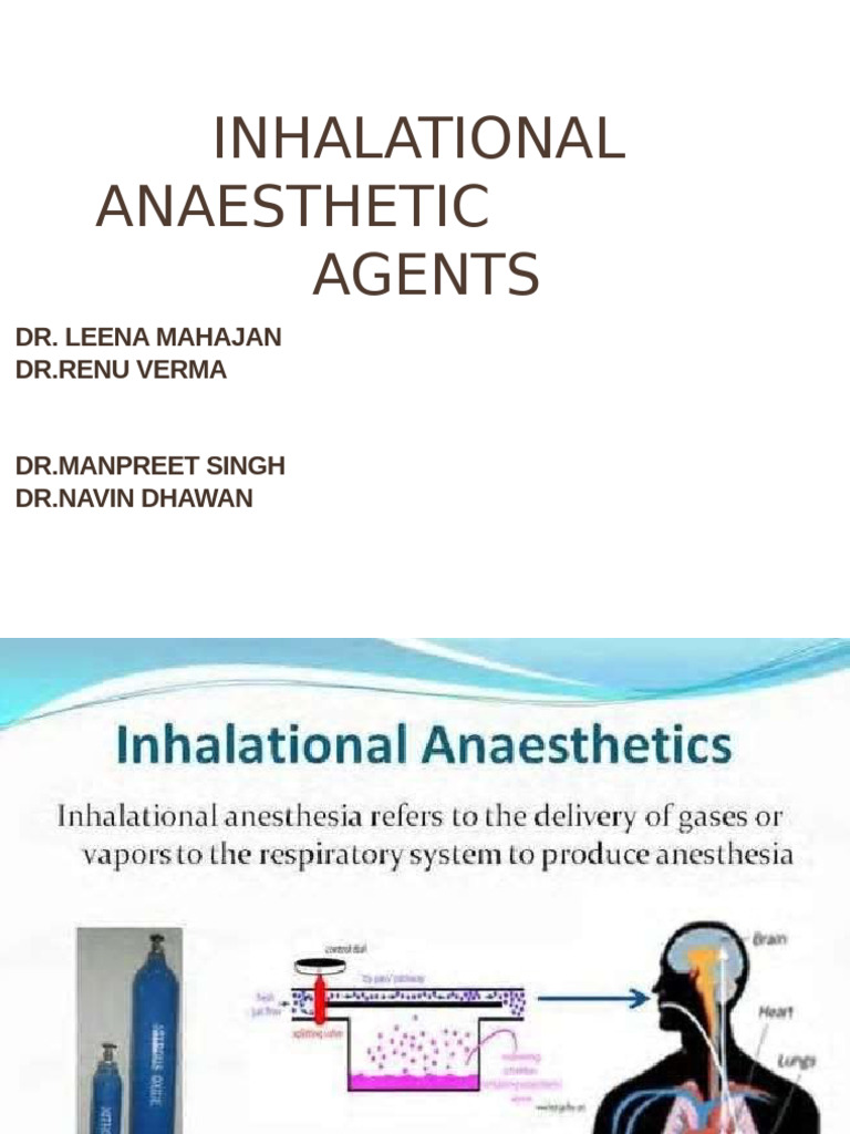 Inhalational Anaesthetics | PDF | Nitrous Oxide | Anesthesia