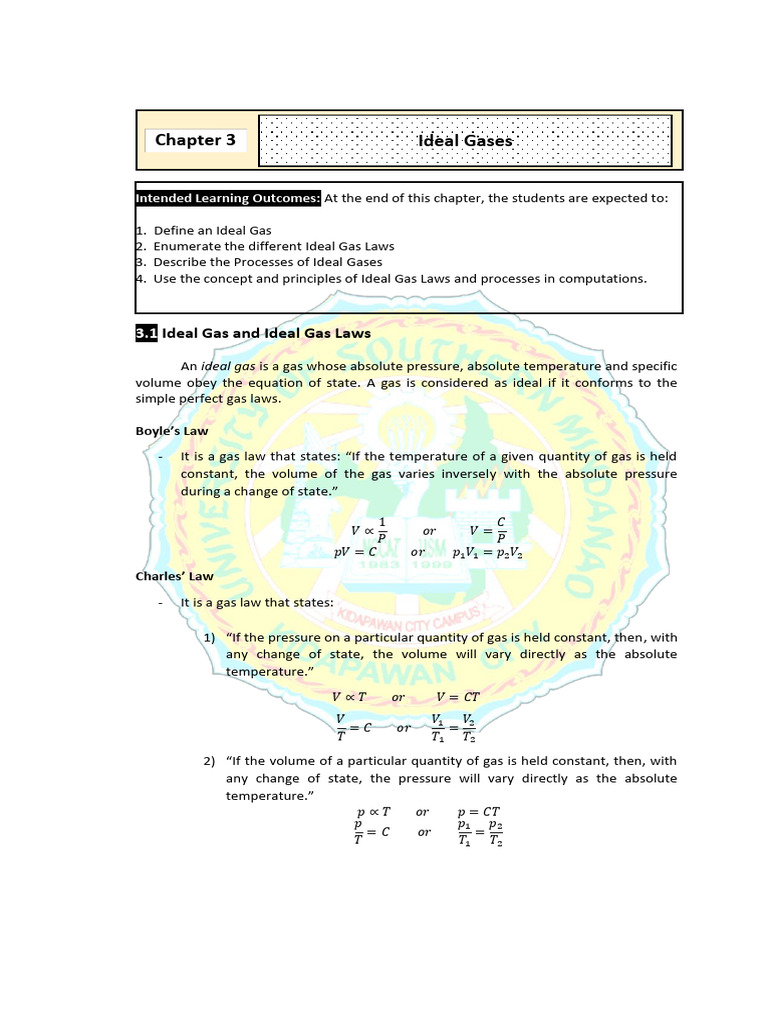 Ideal Gas Laws and Processes Explained | PDF | Heat | Gases