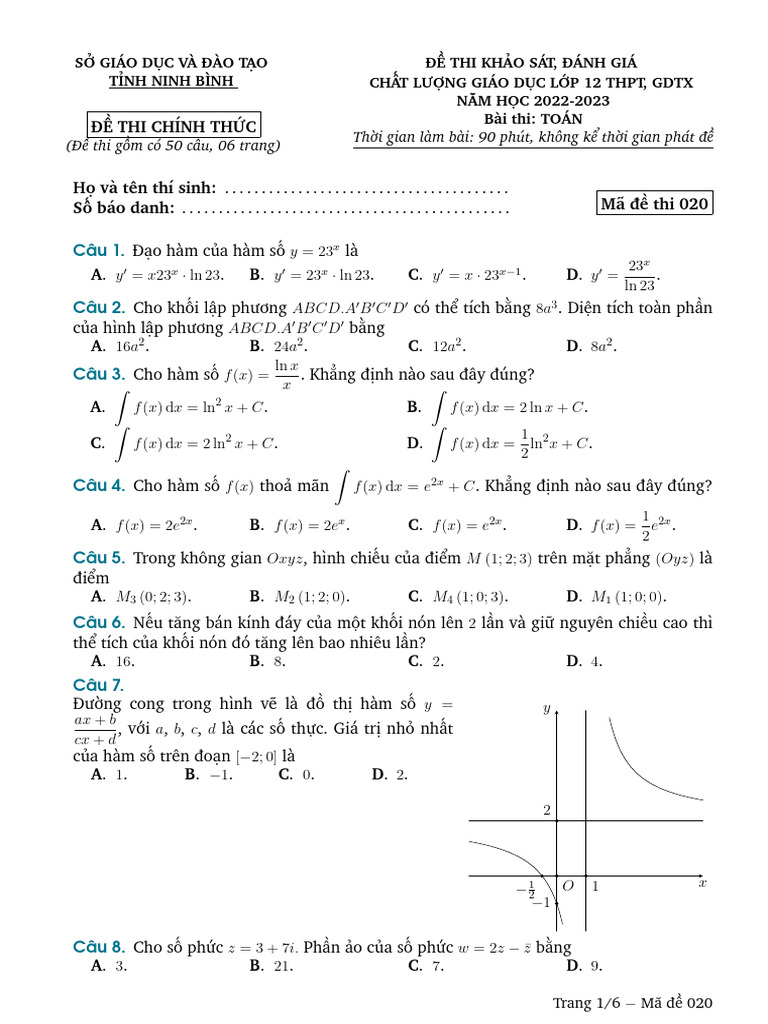 TT SoNinhBinh 2023 L2 020 | PDF