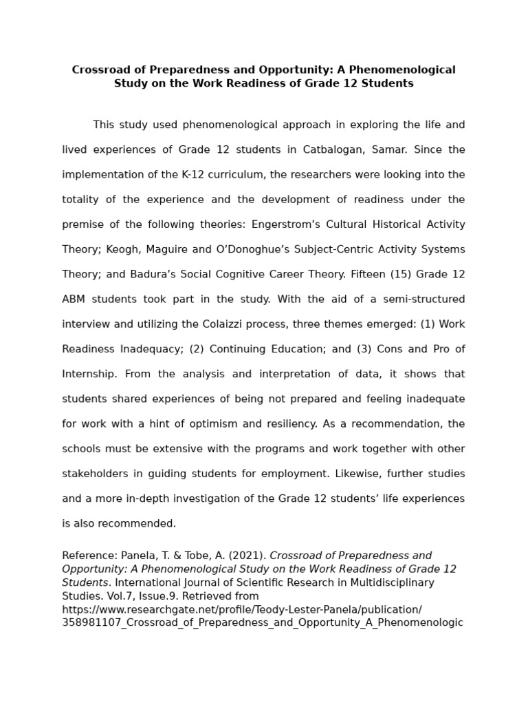 Example Quali Research (1) | PDF | Cognition | Learning