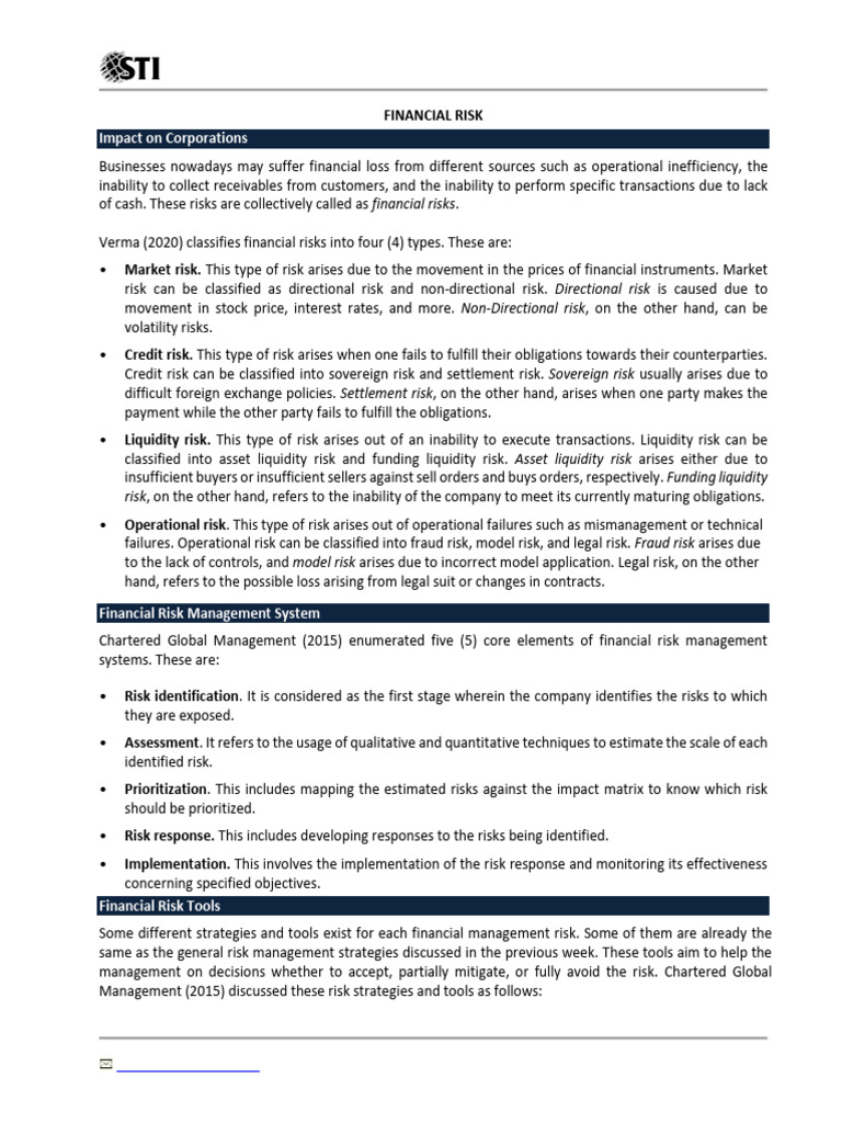 09 Handout 19 | PDF | Financial Risk | Risk