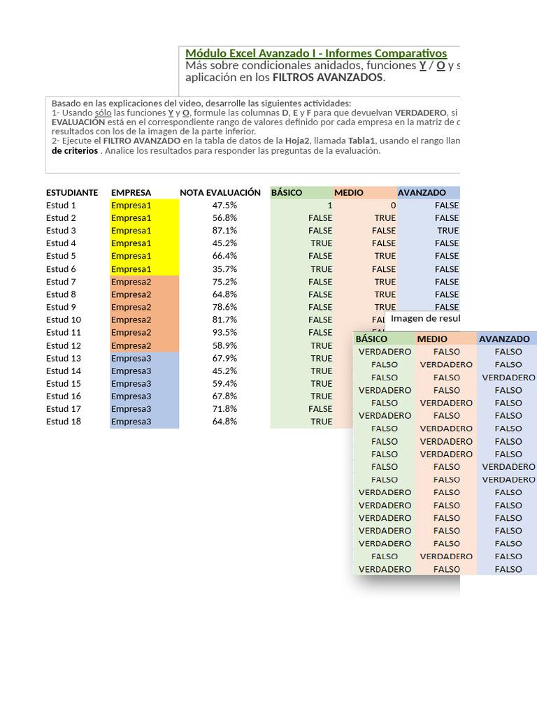 Actividad Practica Excel Avanzado L3 Desarrollada | PDF