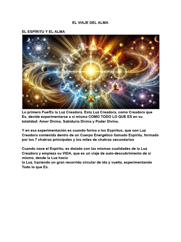 El Viaje del Alma: De la Luz a la Densidad | PDF | Alma | Dios