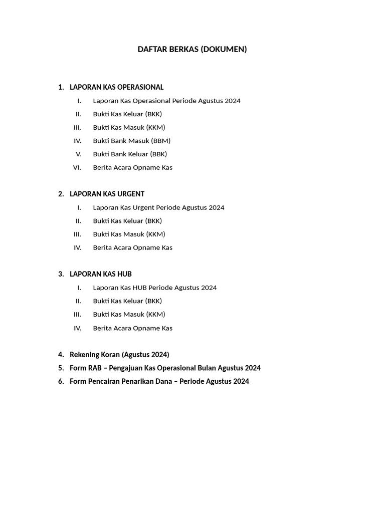 Daftar Berkas | PDF