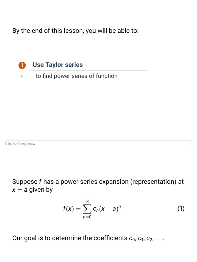 Unit 4-10 Taylor Series | PDF | Power Series | Mathematical Analysis