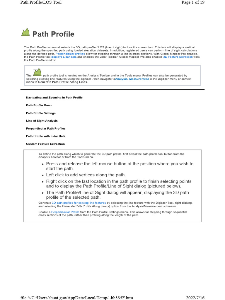 7 Path Profile | PDF