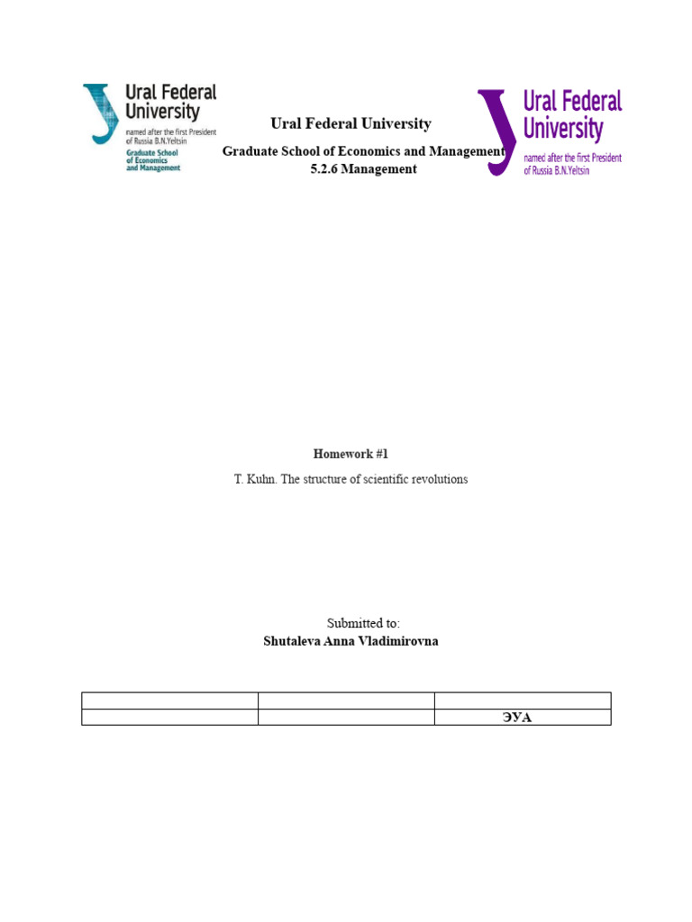 Assignment #1 - T. Kuhn - Baryalai Baryal | PDF | Paradigm | Science