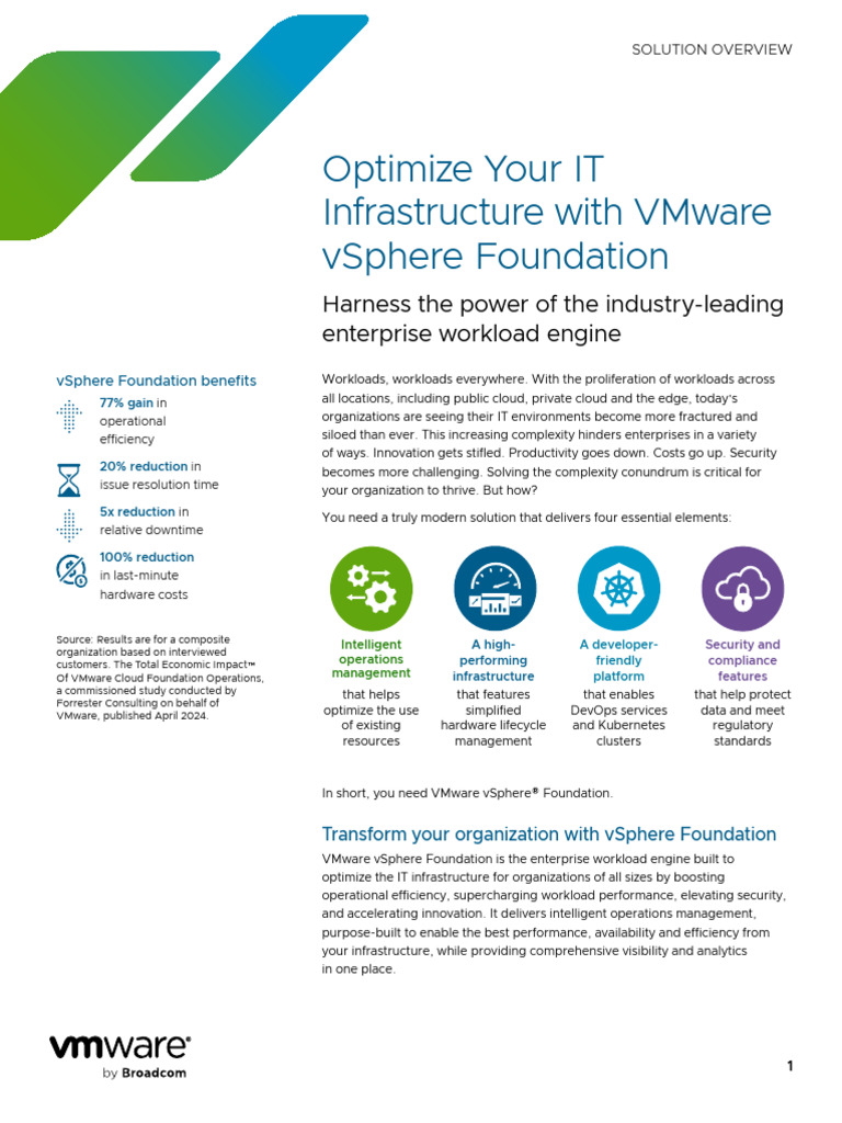 Vsphere Foundation Solution Brief v1 | PDF | Virtual Machine | Virtualization