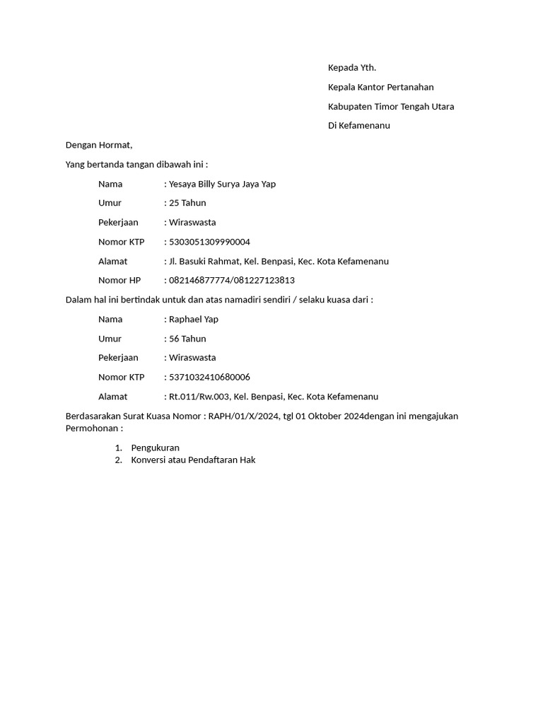 Permohonan PKKPR | PDF