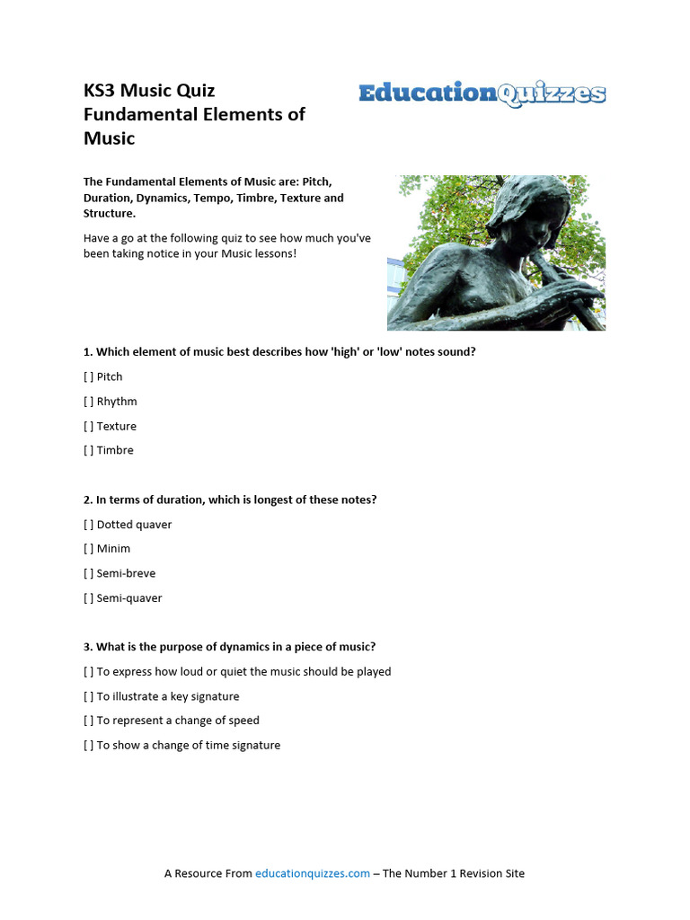 KS3 Music - Fundamental Elements of Music | PDF | Tempo | Musicology
