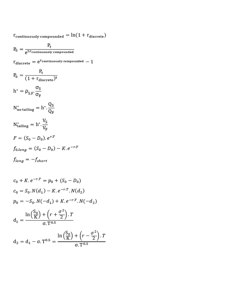 Financial Formulas For Compounding Rates Pdf