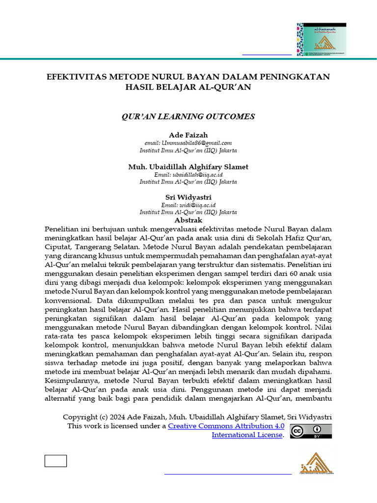 001_708_EFEKTIVITAS+METODE+NURUL+BAYAN | PDF