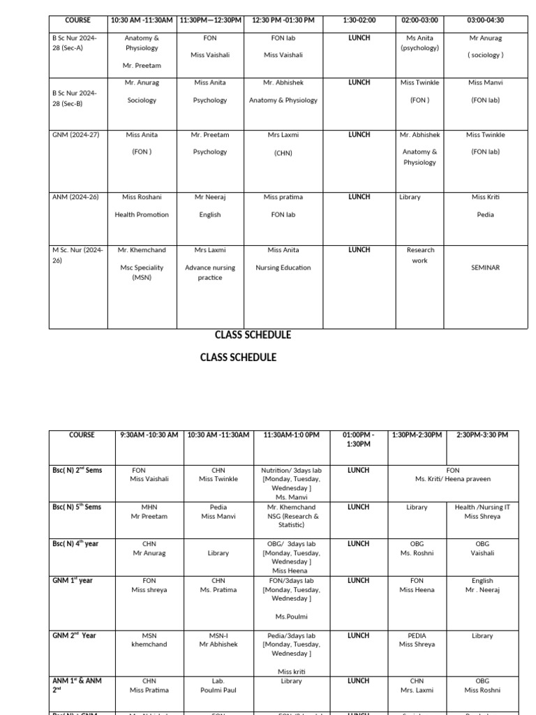 Routine 2025 Session New Final | PDF