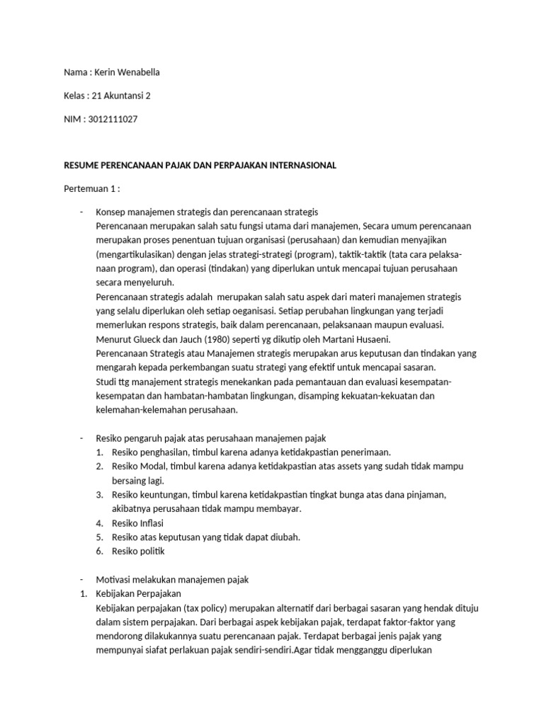 Resume Pajak | PDF