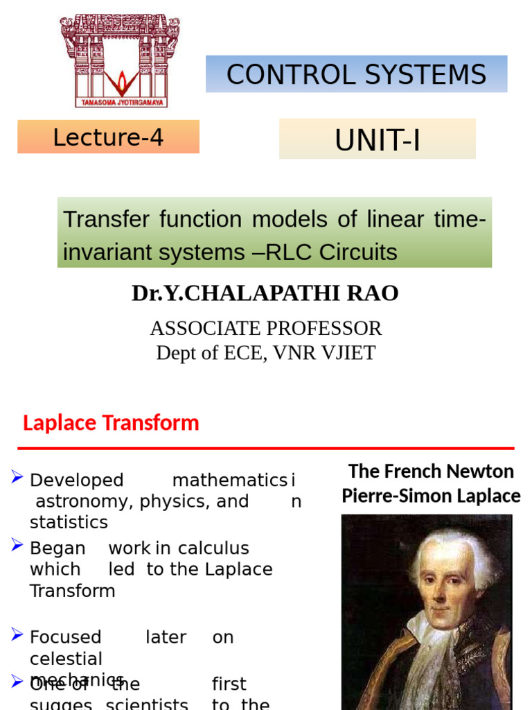 CS Unit-1c | PDF | Laplace Transform | Electrical Network
