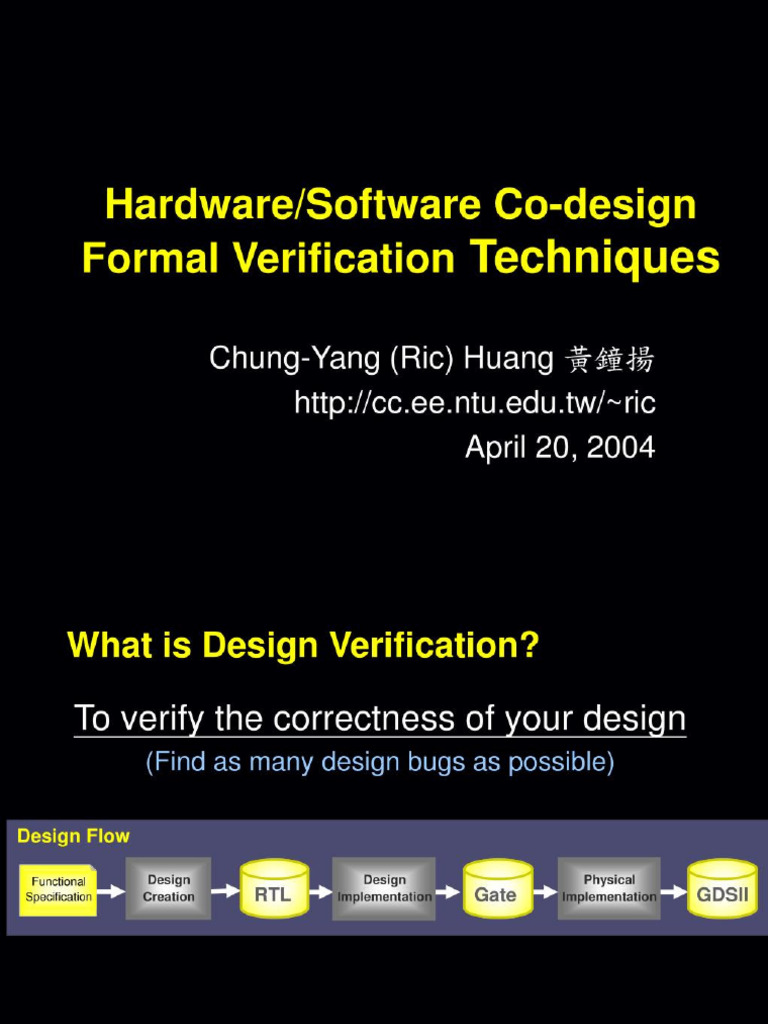 Hardware Software Co Design Formal Verification Techniques 1723992470 | PDF