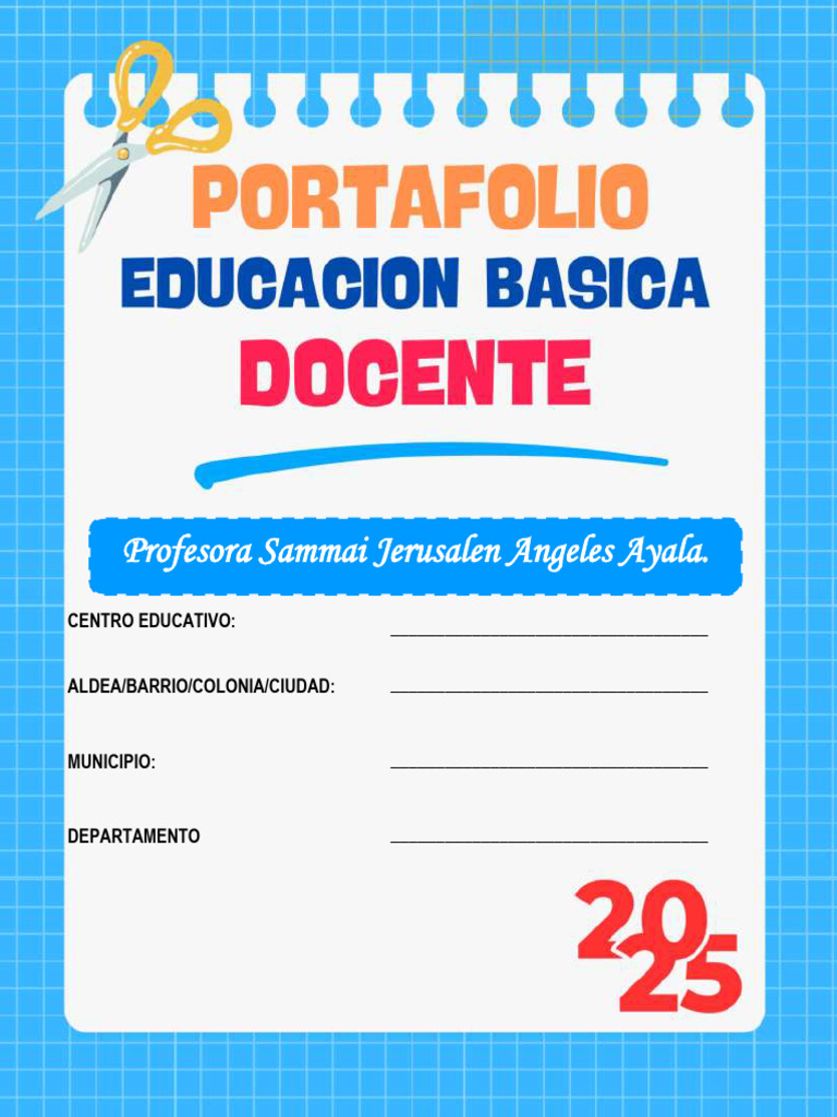 Portafolio Docente I y Ii Ciclo de Educacion Basica 2025 | PDF ...