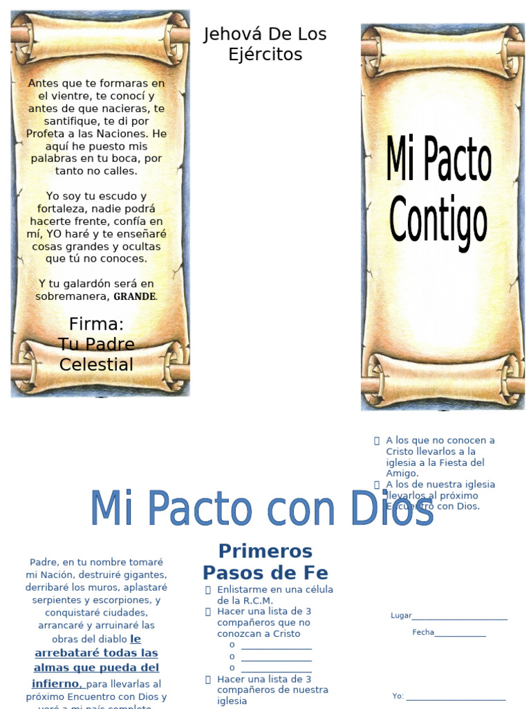 Mi Pacto Contigo | PDF | Creencia religiosa y doctrina