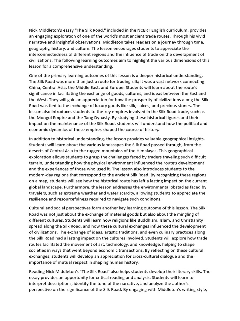 Nick Middleton | PDF | Silk Road | Geography
