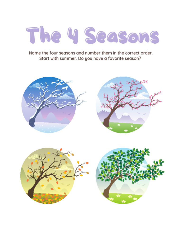 The 4 Seasons Worksheet - 20250213 - 135727 - 0000 | PDF