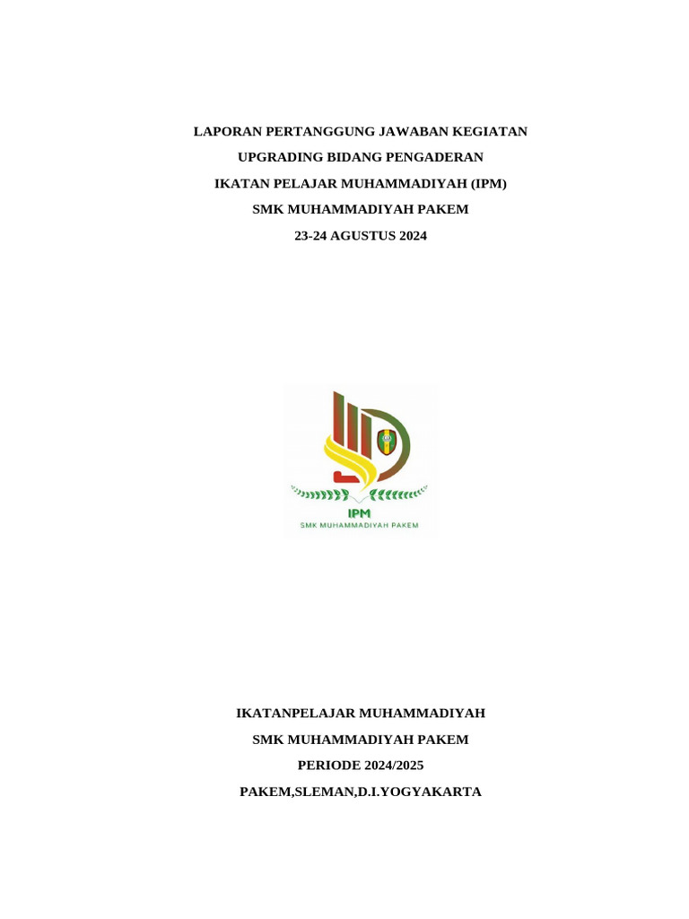 Proposal Laporan Ipm (3) | PDF