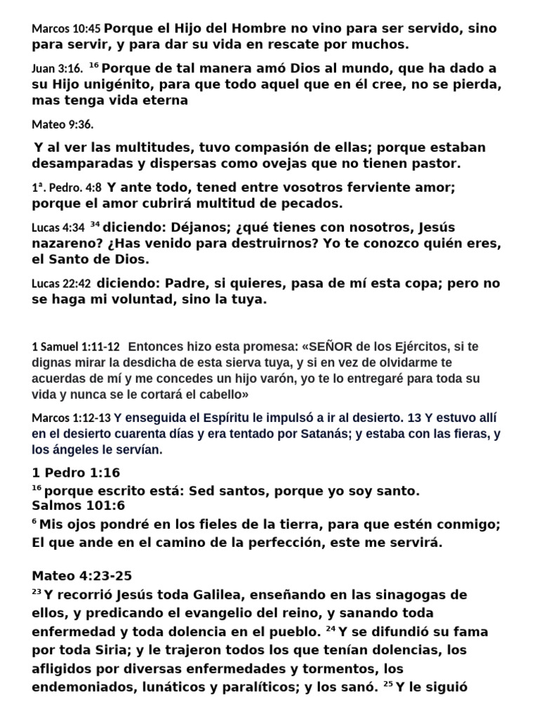 Servir A Dios Versiculos | PDF | Jesús | Creencia religiosa y doctrina