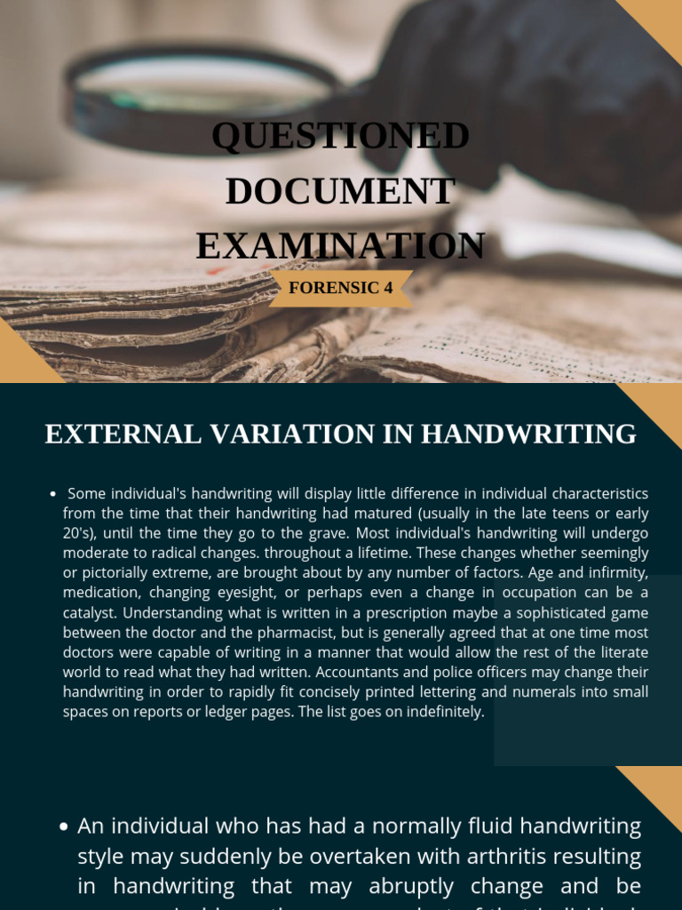 Questioned Document Presentation | PDF | Witness