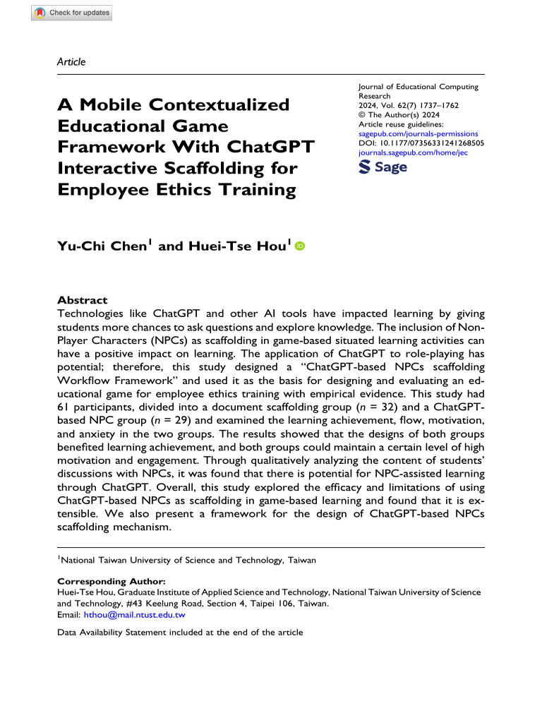 ChatGPT in Employee Ethics Training | PDF | Learning