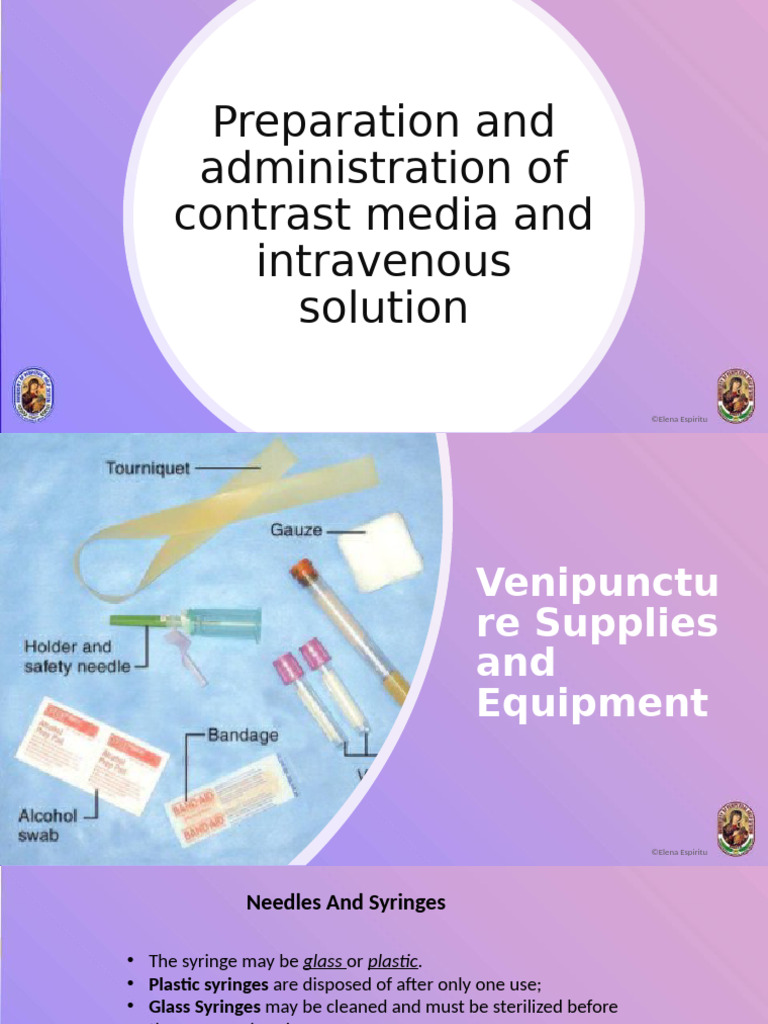 Preparation and Administration 1 | PDF | Syringe | Intravenous Therapy