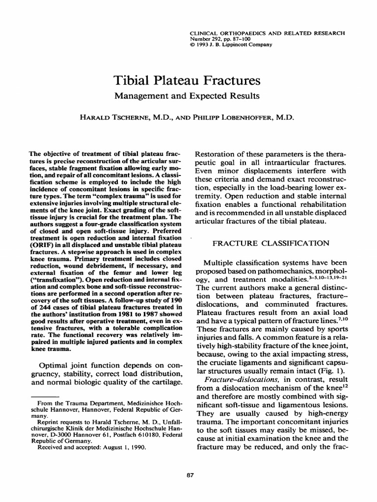 Osteotomia Transfibular Tscherne Lobenhoffer | PDF | Knee | Anatomical ...