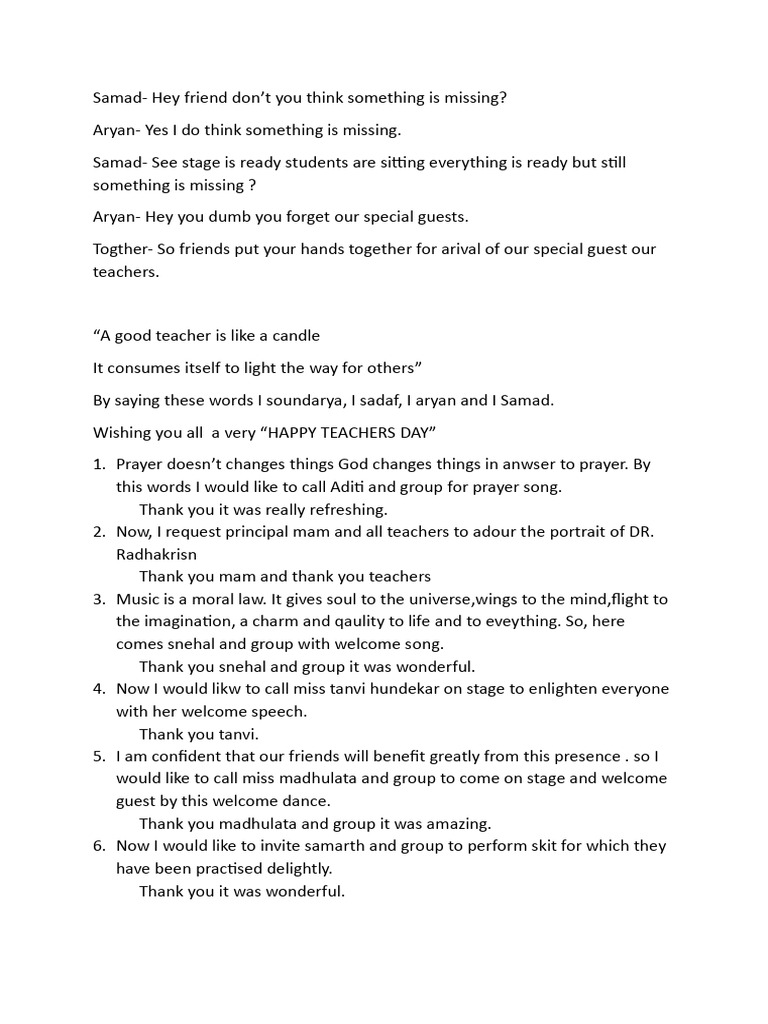 teachers_day_script | PDF