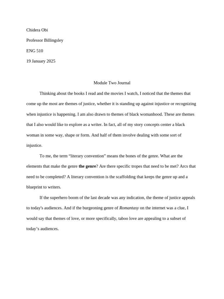 Module Two Journal | PDF