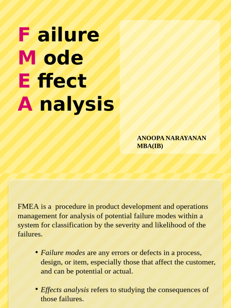 FMEA Overview and Methodology | PDF