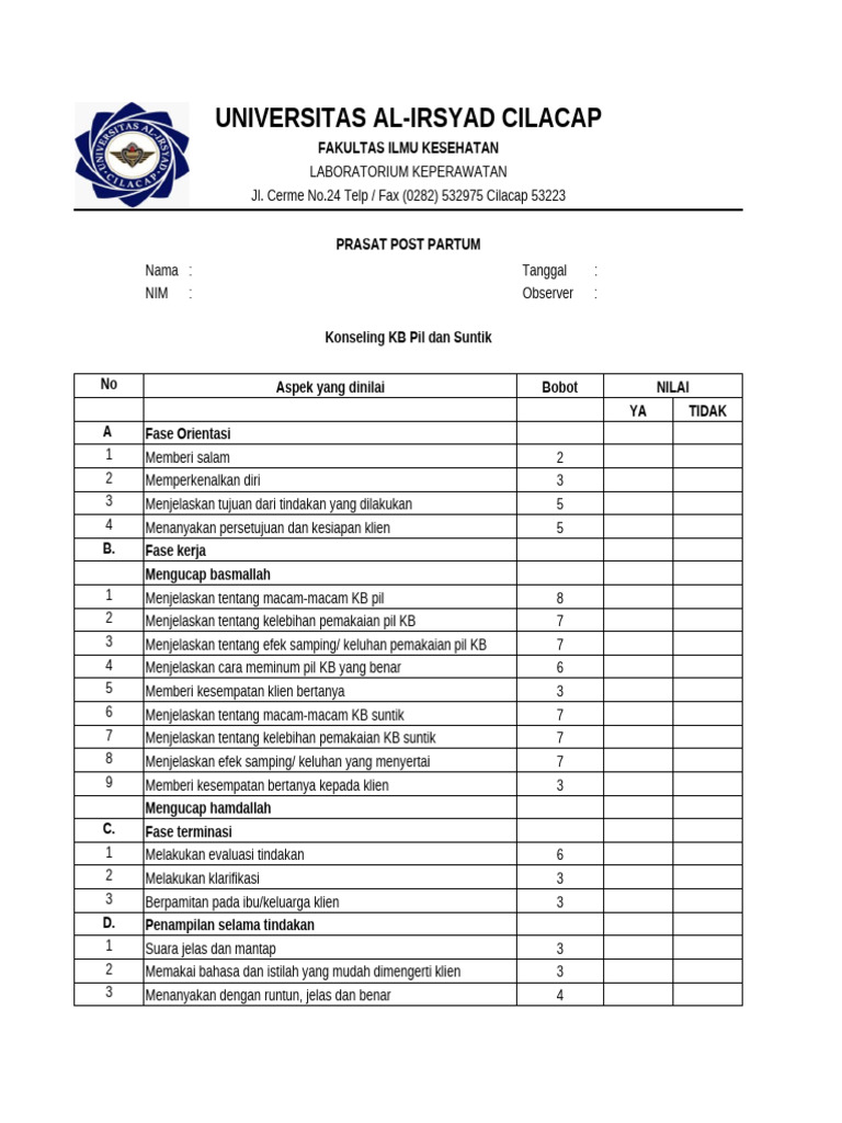 Tools konseling kb pil dan suntik | PDF