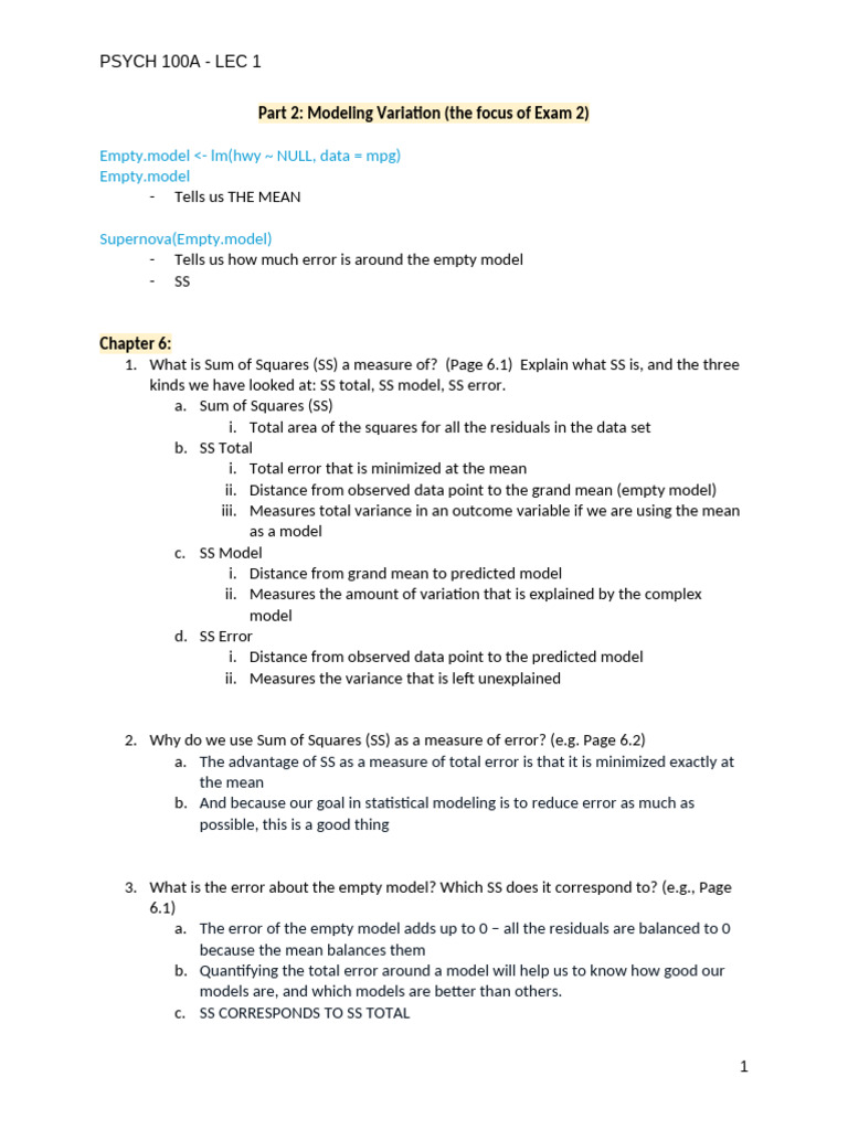 psych 100a midterm 2 study guide | PDF | Tests | Educational Assessment ...