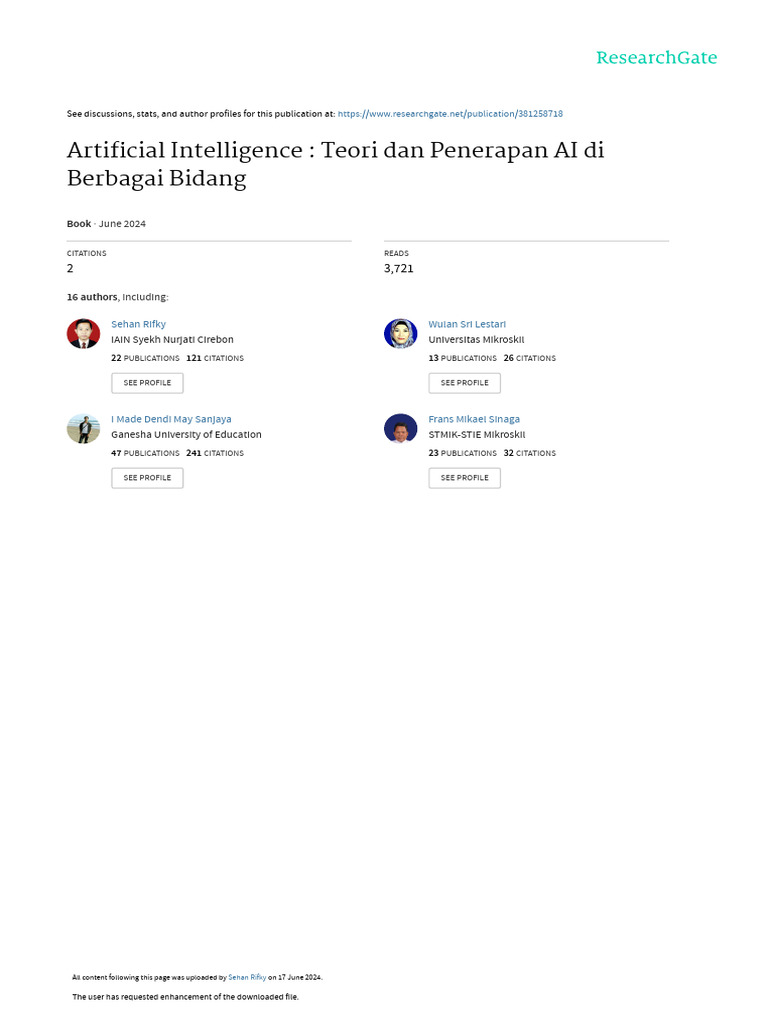 Teori dan Penerapan Kecerdasan Buatan | PDF