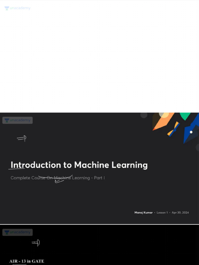 Introduction To Machine Learning With Anno Lec 1 | PDF