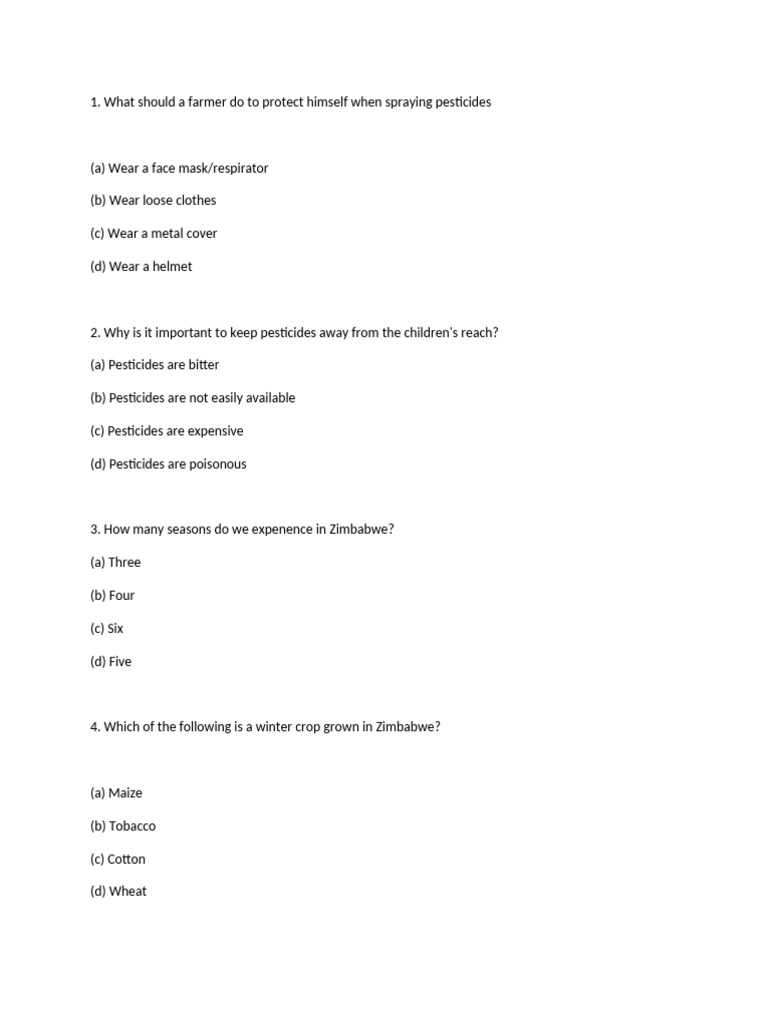 2024 Grade 5 P1 Agriculture | PDF | Crops | Soil